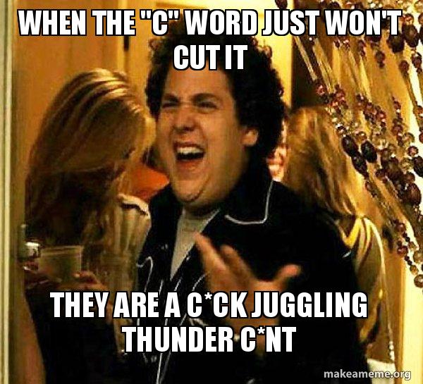C Word Memes The 'C' Word (Rainbow Burst Version) Designer Placemat