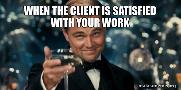 When the Client is satisfied with your work - Great Gatsby Reaction ...