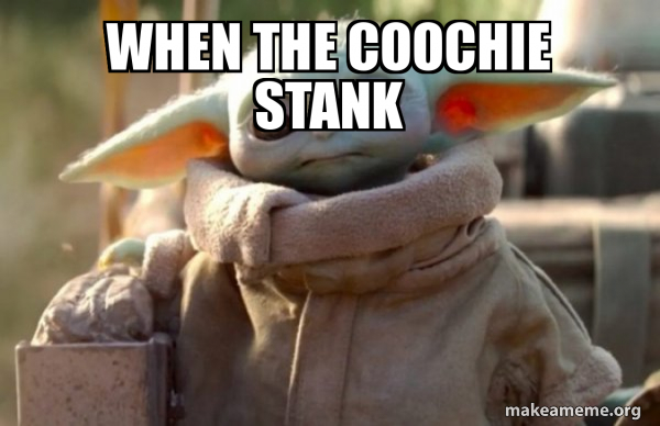 When the coochie stank - Baby Yoda looking at you Meme Generator