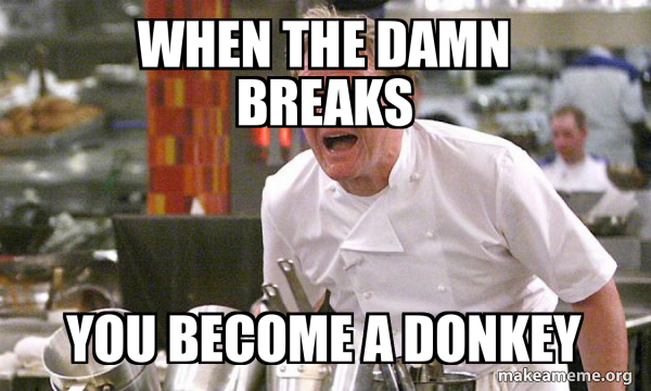When the damn breaks You become a Donkey - Gordon Ramsay Hell's Kitchen ...