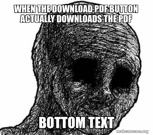 When the download pdf button actually downloads the pdf bottom text ...