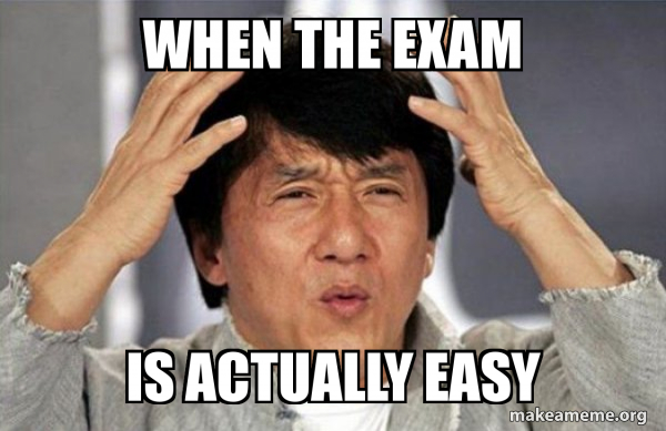 When the exam is actually easy - Jackie Chan Why? Meme Generator