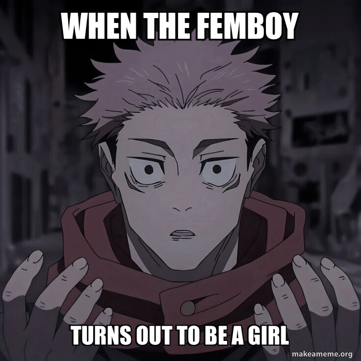 When the femboy turns out to be a girl - Femboy Meme Generator