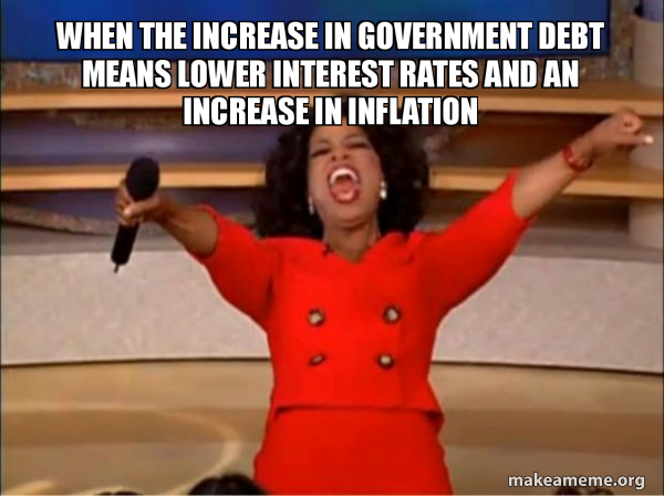 When the increase in government debt means lower interest rates and an ...