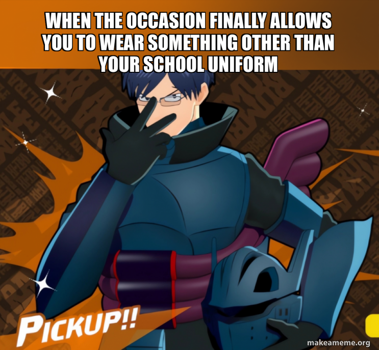 When the occasion finally allows you to wear something other than your ...