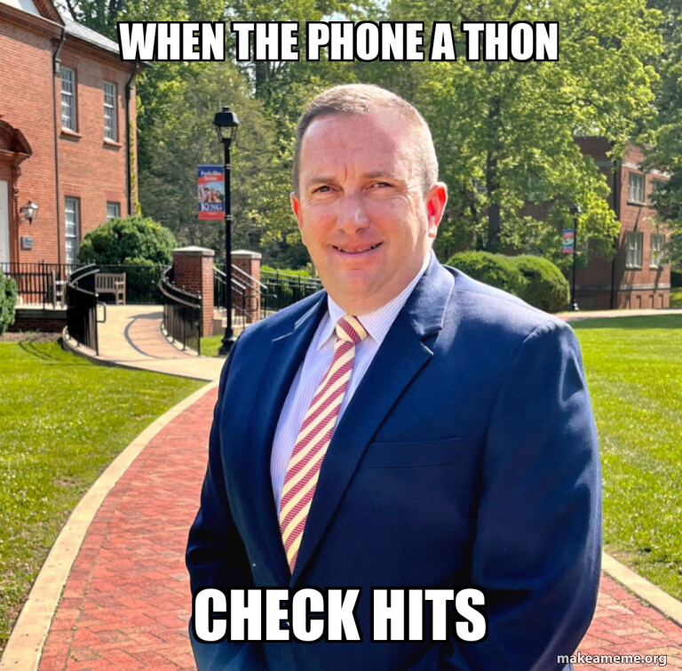 when the phone a thon check hits Meme Generator