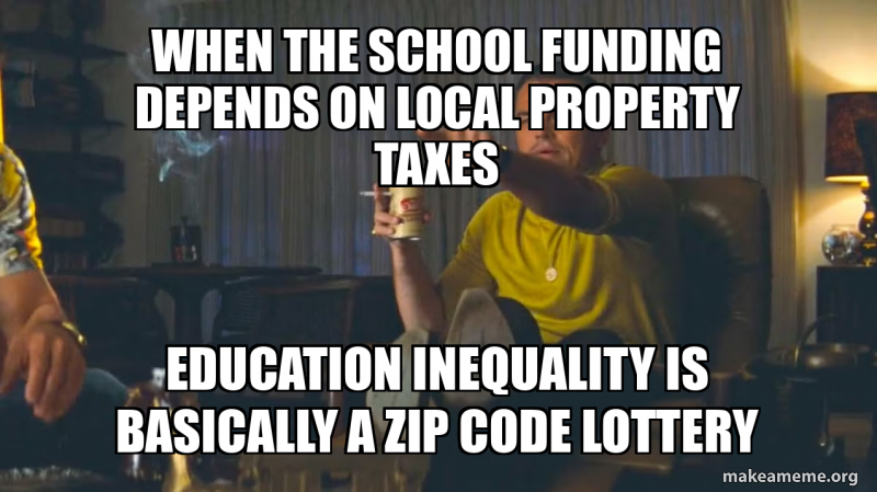 When the school funding depends on local property taxes Education ...