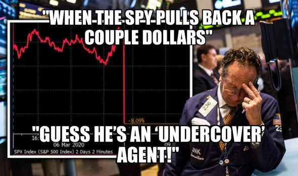 "When the spy pulls back a couple dollars" "Guess he’s an ‘undercover ...
