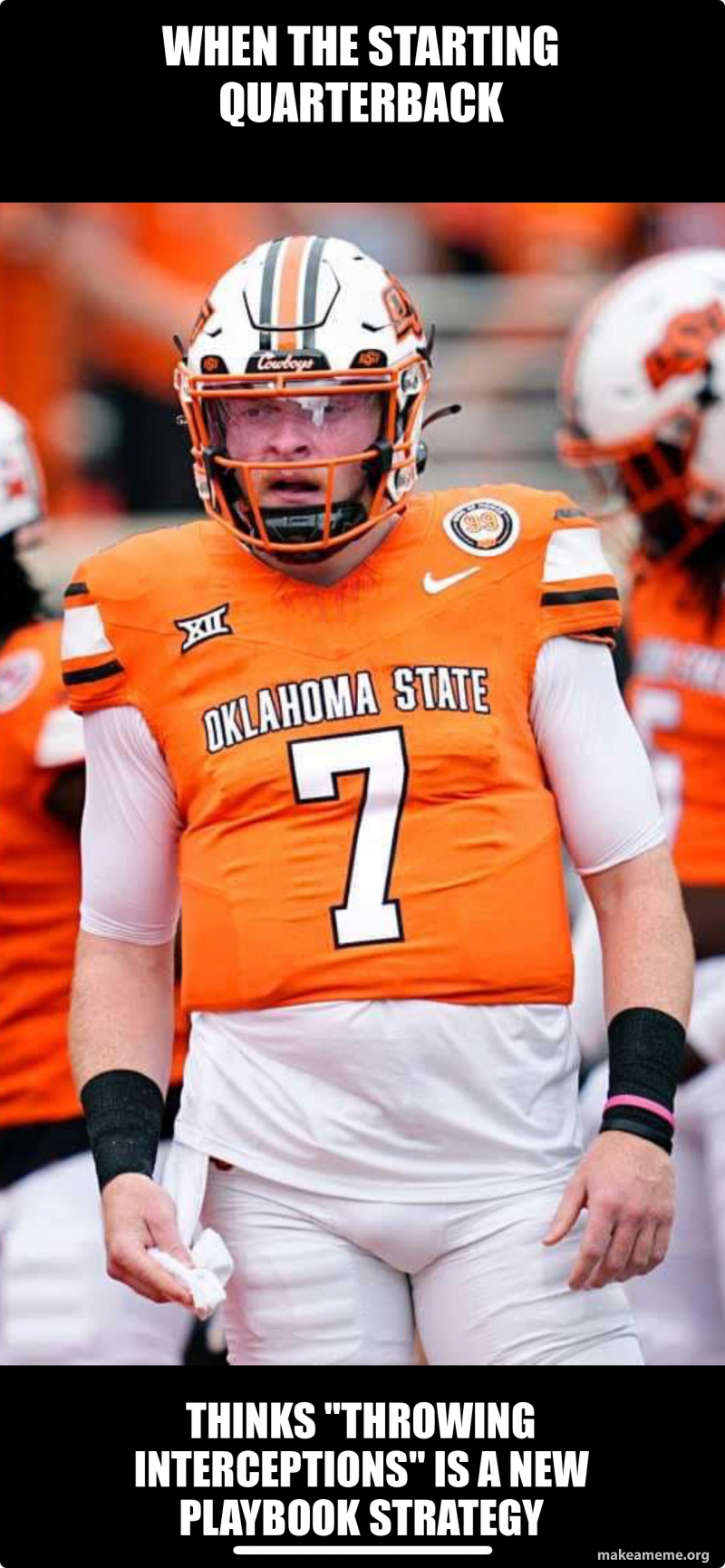 When the starting quarterback thinks "throwing interceptions" is a new ...