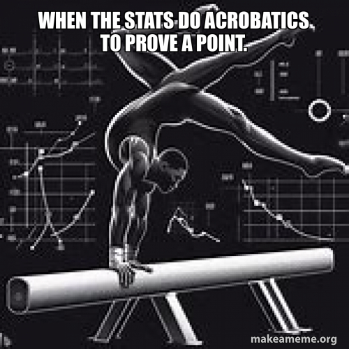 When the stats do acrobatics to prove a point. Meme Generator