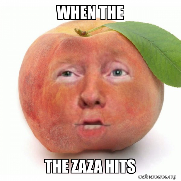 when the the zaza hits - Impeached Donald Trump Meme Generator