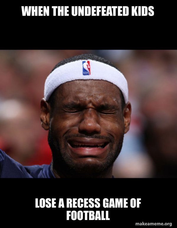 When the Undefeated Kids Lose a Recess game of football - Lebron Crying ...