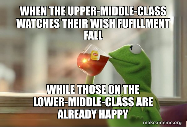 When The Upper-Middle-Class Watches Their Wish Fufillment Fall While ...