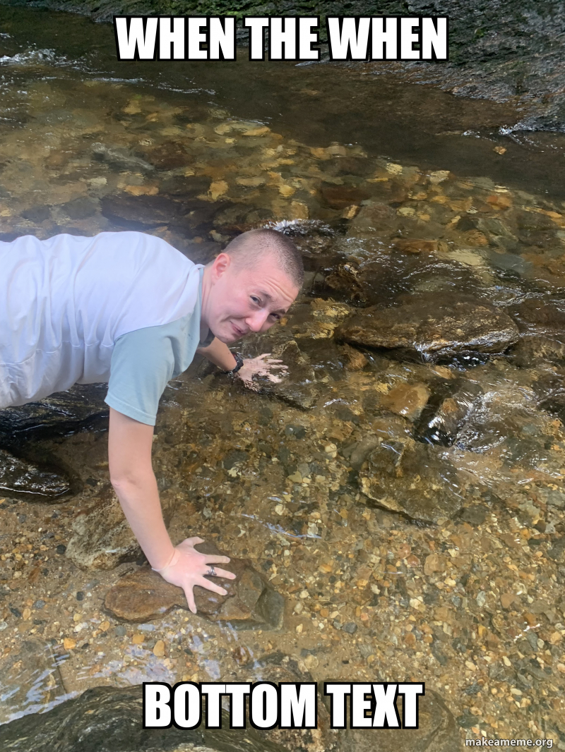 when the when bottom text Meme Generator