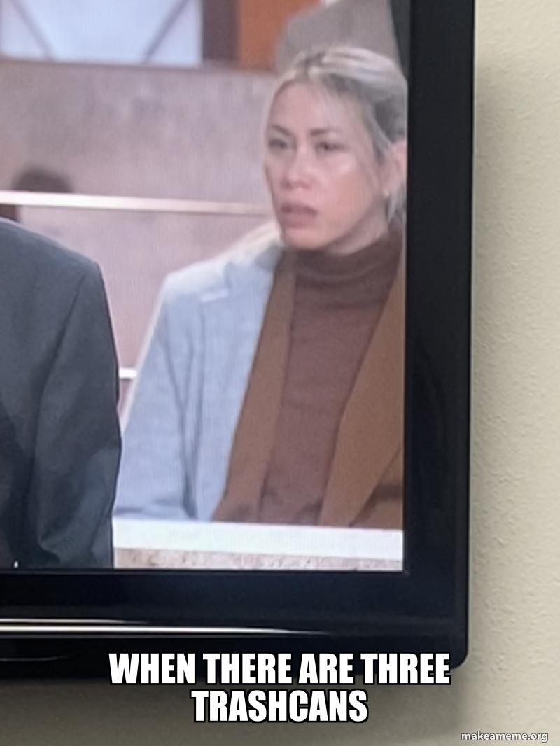 When there are three trashcans Meme Generator