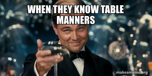 when they know table manners - Great Gatsby Reaction - Leonardo ...