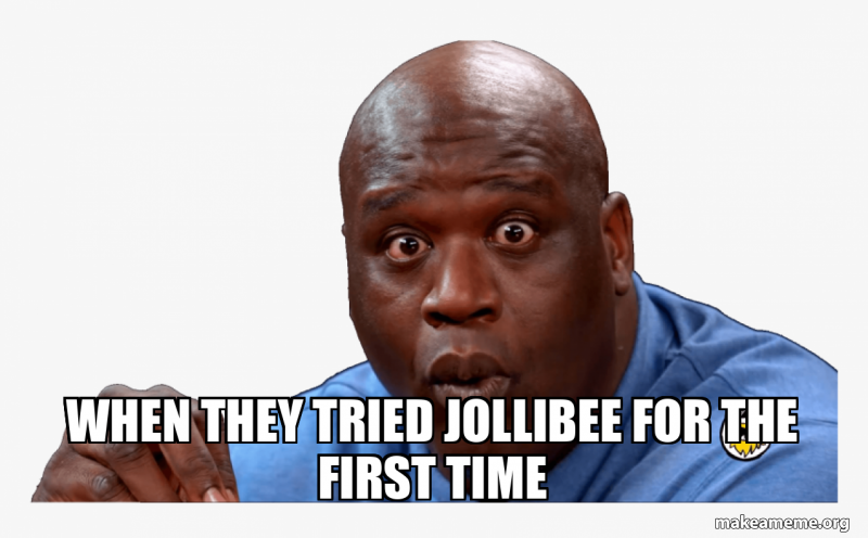 when they tried jollibee for the first time Meme Generator