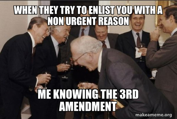 When they try to enlist you with a non urgent reason me knowing the 3rd ...