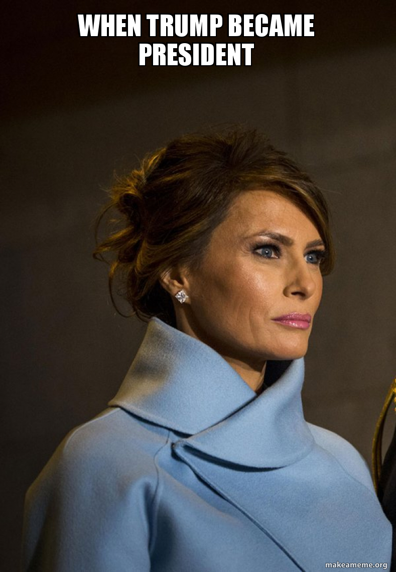 when trump became president - Melania Trump Meme Generator