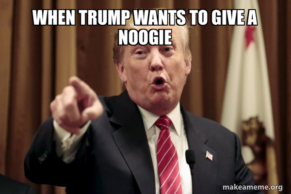 when trump wants to give a noogie - Donald Trump Says Meme Generator