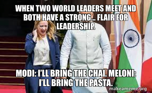 When two world leaders meet and both have a strong... flair for ...