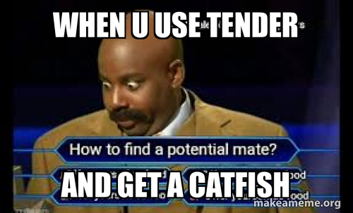 WHEN U USE TENDER AND GET A CATFISH Meme Generator