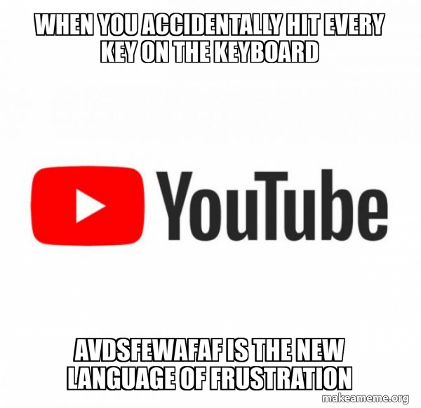 When you accidentally hit every key on the keyboard AVDSFEWAFAF is the new language of ...