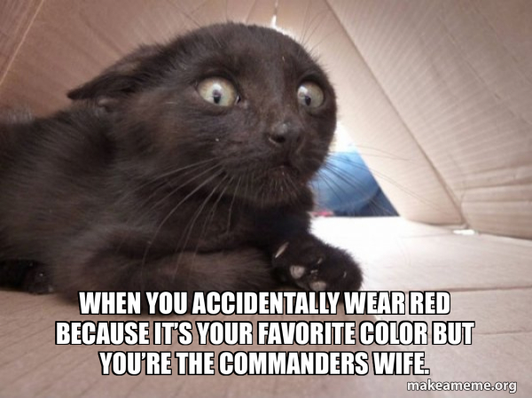 When you accidentally wear red because it’s your favorite color but you ...
