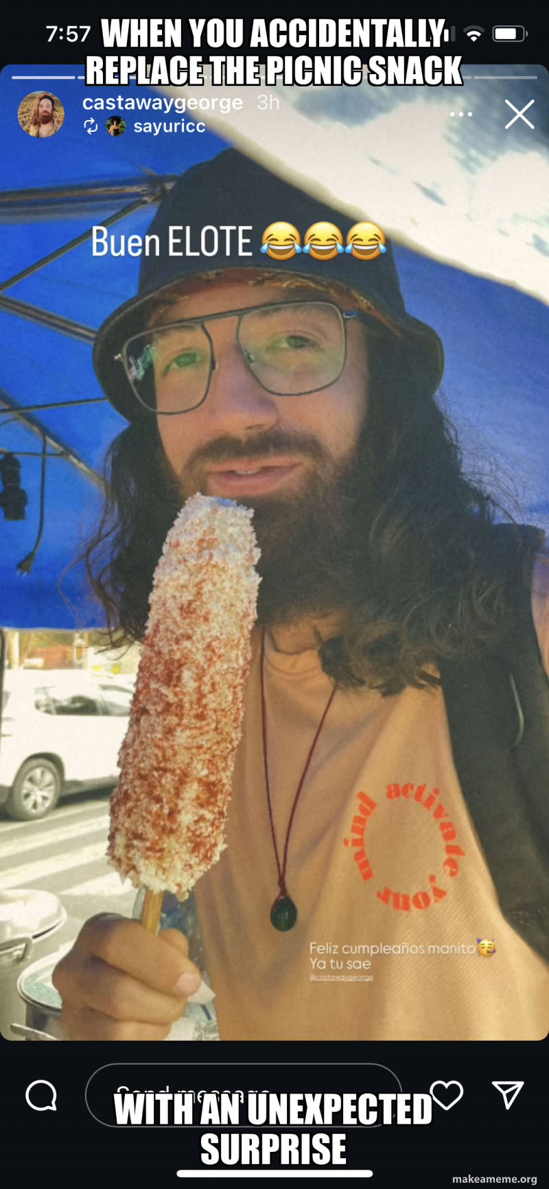 When you accidentally replace the picnic snack with an unexpected ...