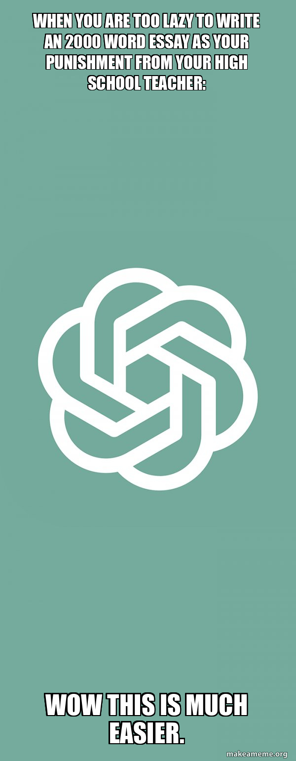 When you are too lazy to write an 2000 word essay as your punishment ...