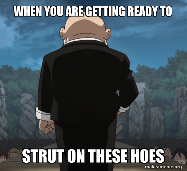 When you are getting ready to STRUT ON THESE HOES Meme Generator