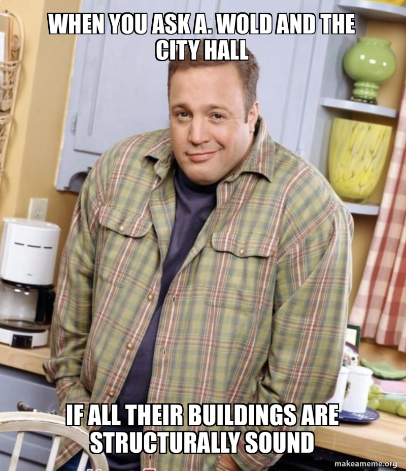 When you ask a. Wold and the city hall If all their buildings are ...