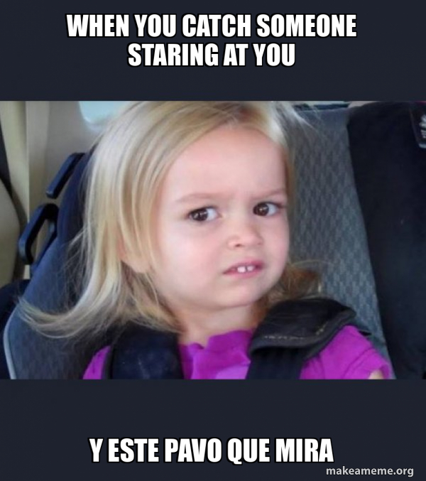 When you catch someone staring at you y este pavo que mira - Side-Eyes ...