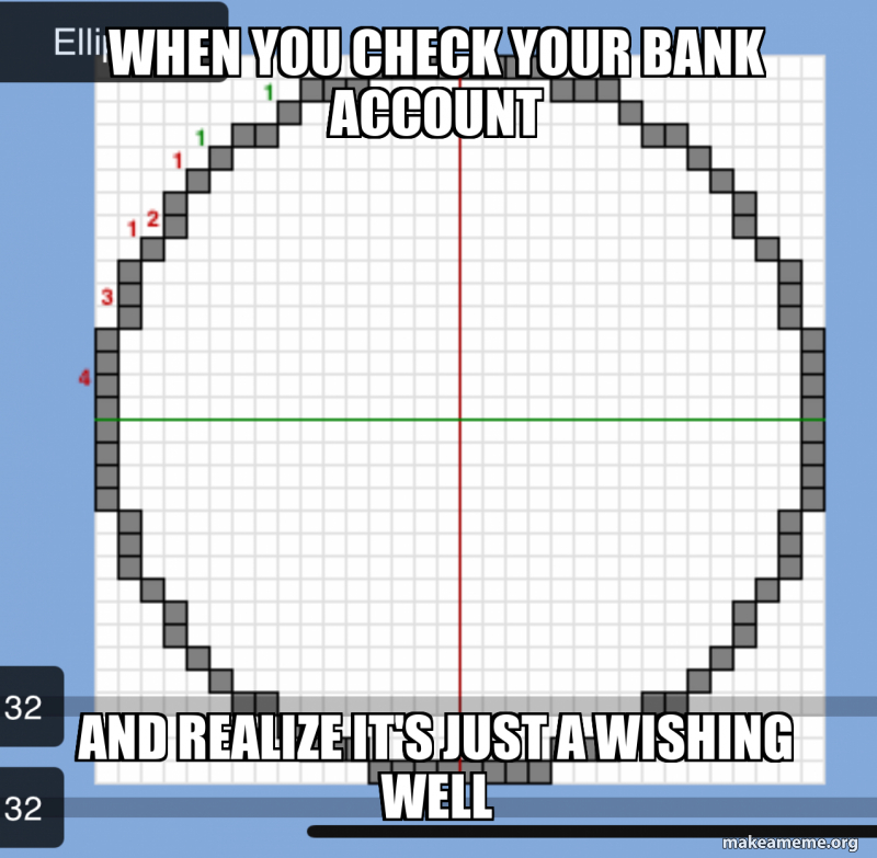 When you check your bank account And realize it's just a wishing well ...