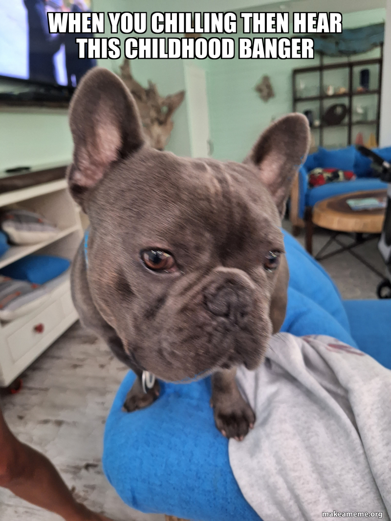 When you chilling then HEar this childhood banger Meme Generator