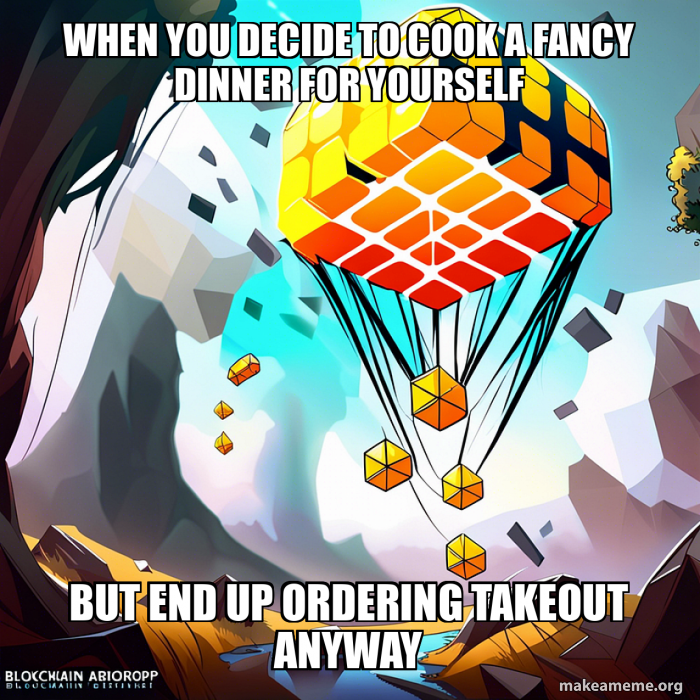 When you decide to cook a fancy dinner for yourself But end up ordering ...