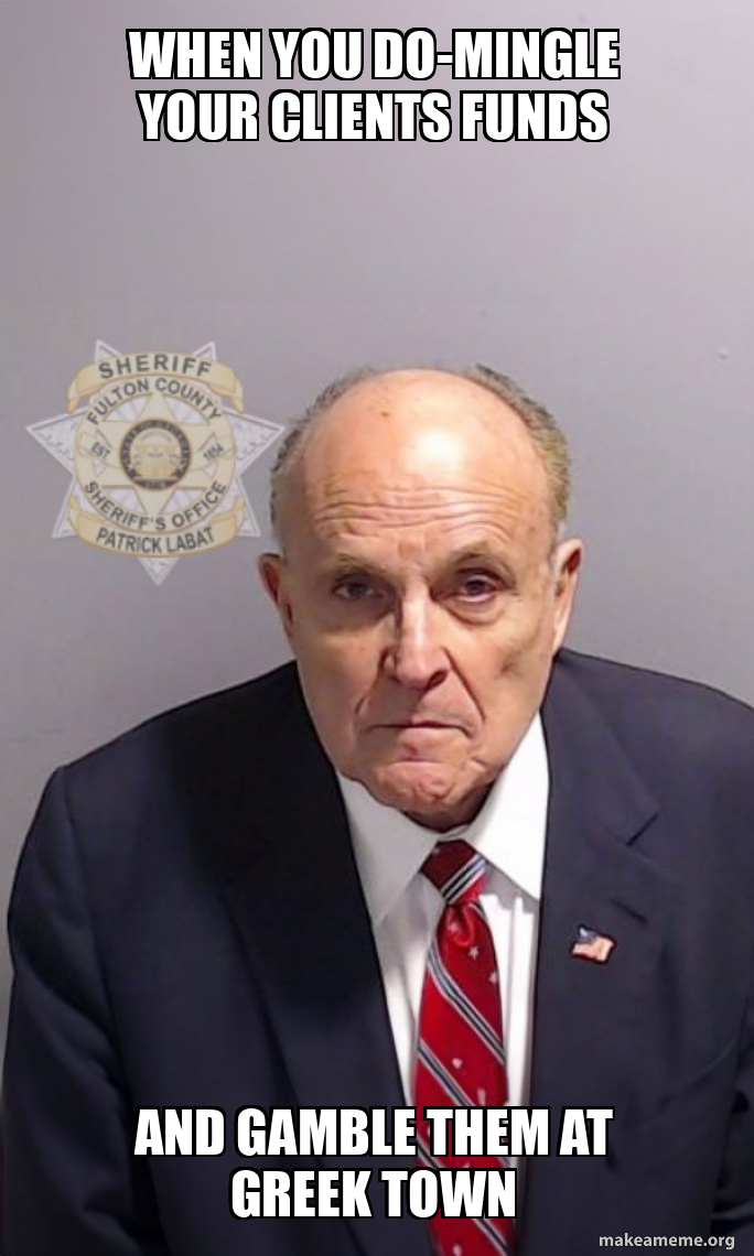 When you do-mingle your clients funds And gamble them at Greek town ...