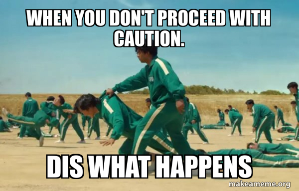 When you don't proceed with caution. Dis what happens - Squid Game Ali ...