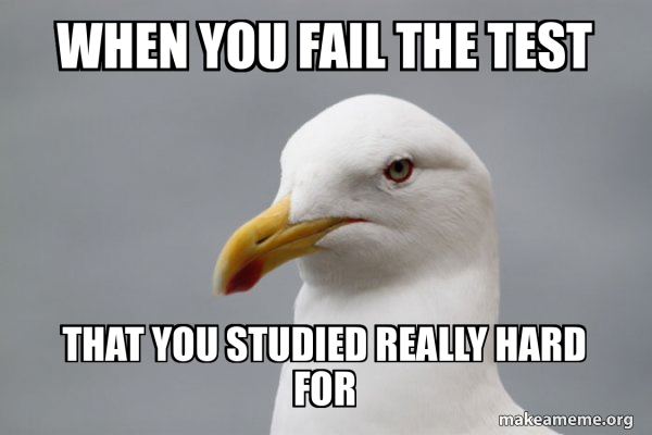 When you fail the test That you studied really hard for - Stuff That ...