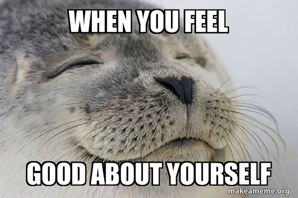 When you feel Good about yourself - Satisfied Seal | Make a Meme