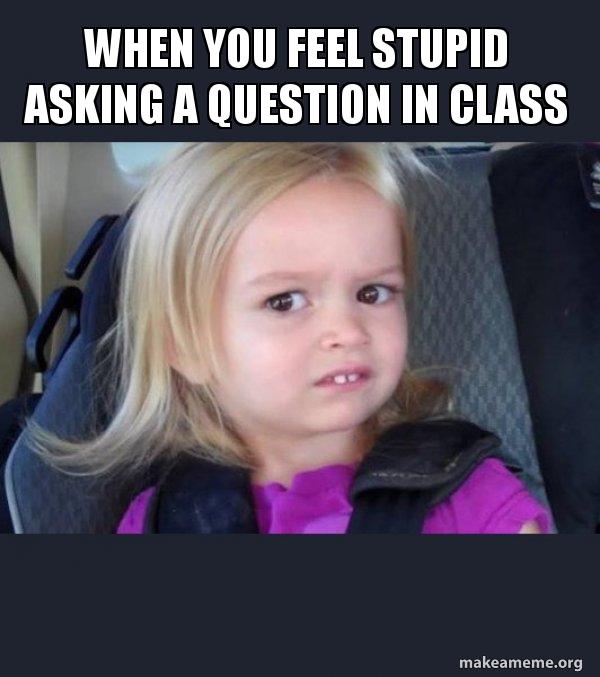 when you feel stupid asking a question in class - Side-Eyes Chloe Meme ...