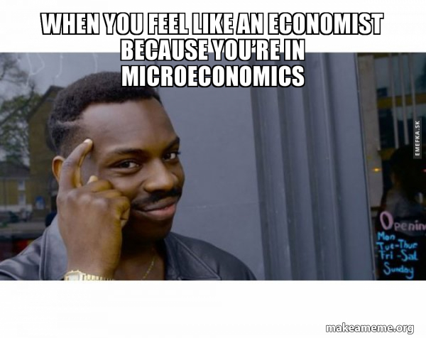 When you feel like an economist because youâ€™re in microeconomics ...