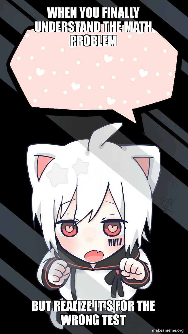 When you finally understand the math problem But realize it's for the ...