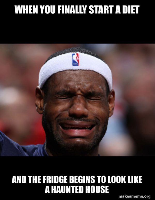 When you finally start a diet And the fridge begins to look like a ...