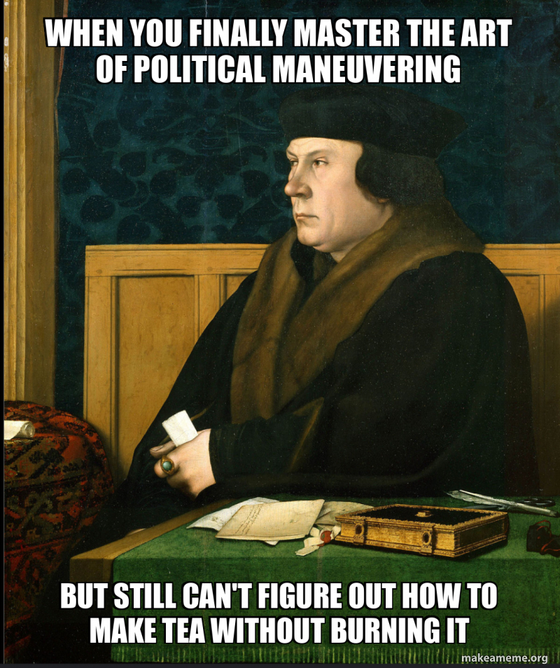 When you finally master the art of political maneuvering But still can ...