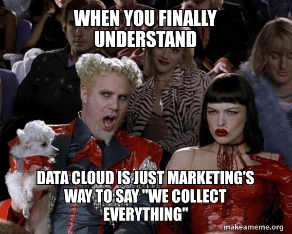 When you finally understand Data cloud is just marketing's way to say ...