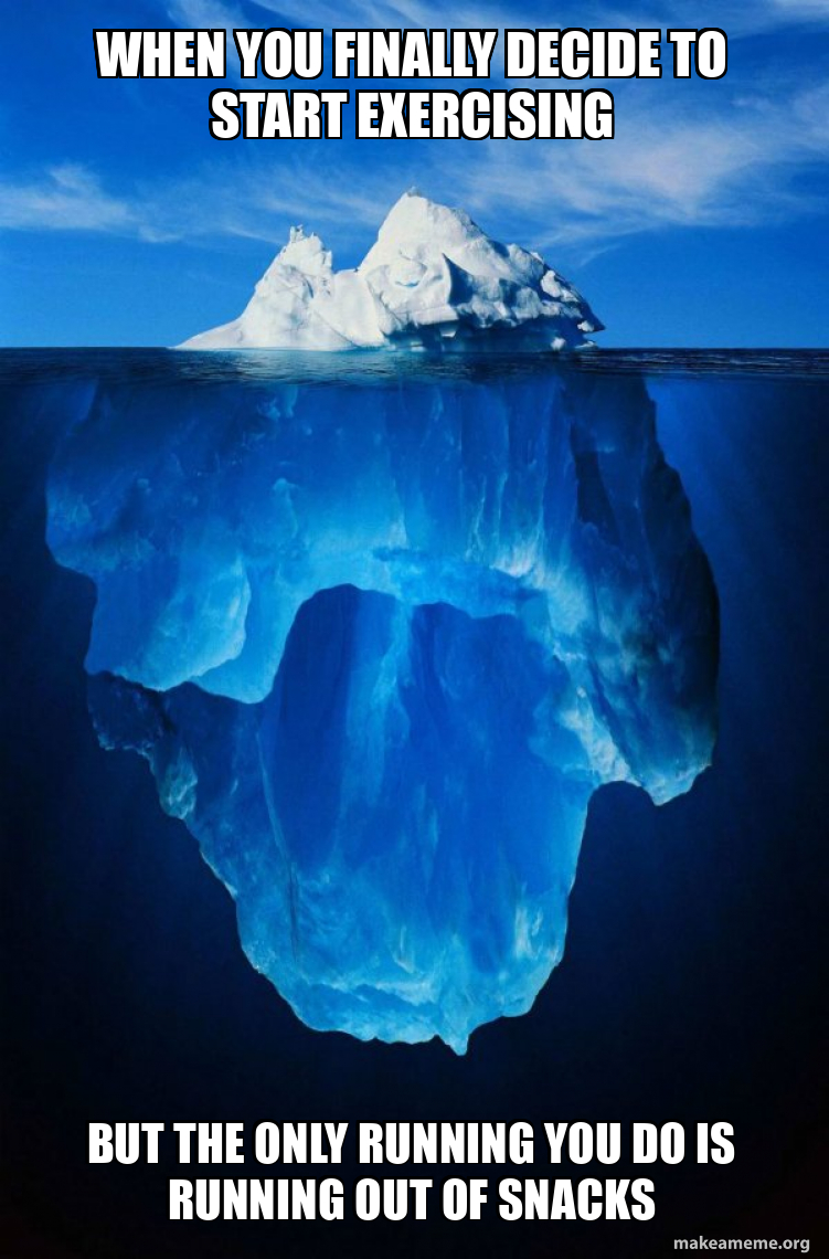 When you finally decide to start exercising But the only running you do ...