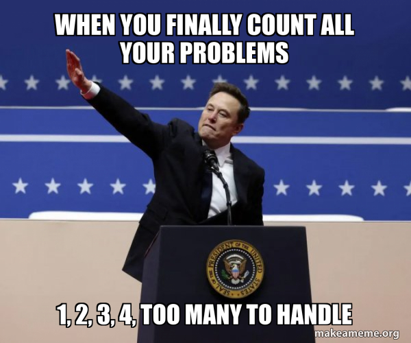 When you finally count all your problems 1, 2, 3, 4, too many to handle ...