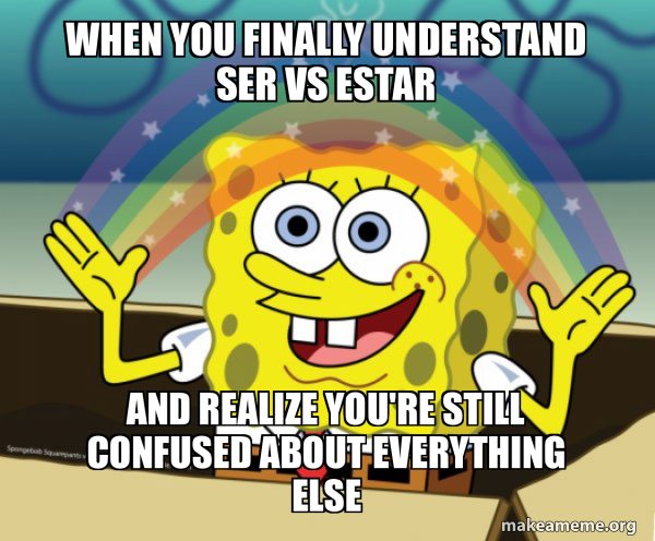 When you finally understand ser vs estar And realize you're still ...
