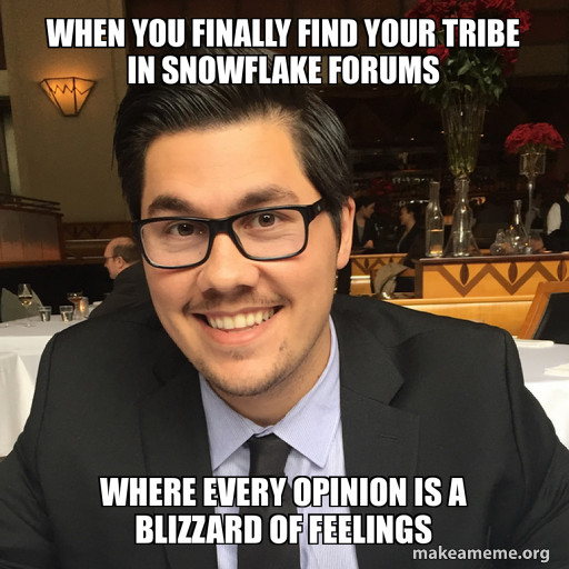 When you finally find your tribe in snowflake forums Where every ...